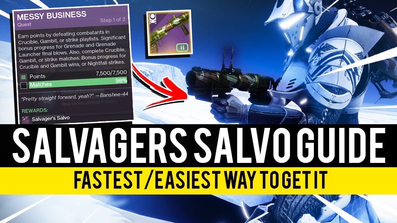 SALVAGERS SALVO GUIDE! Fastest/Easiest Way To Get It | Destiny 2 Season ...