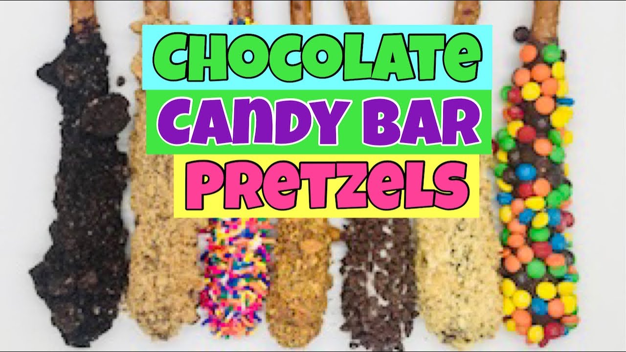 Chocolate Caramel Candy Bar Pretzels - YouTube