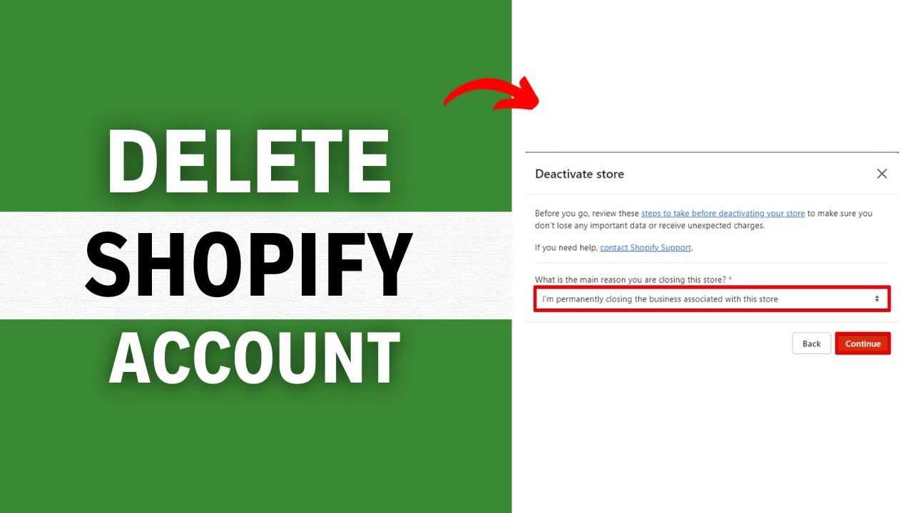 How to Delete Shopify Account - YouTube