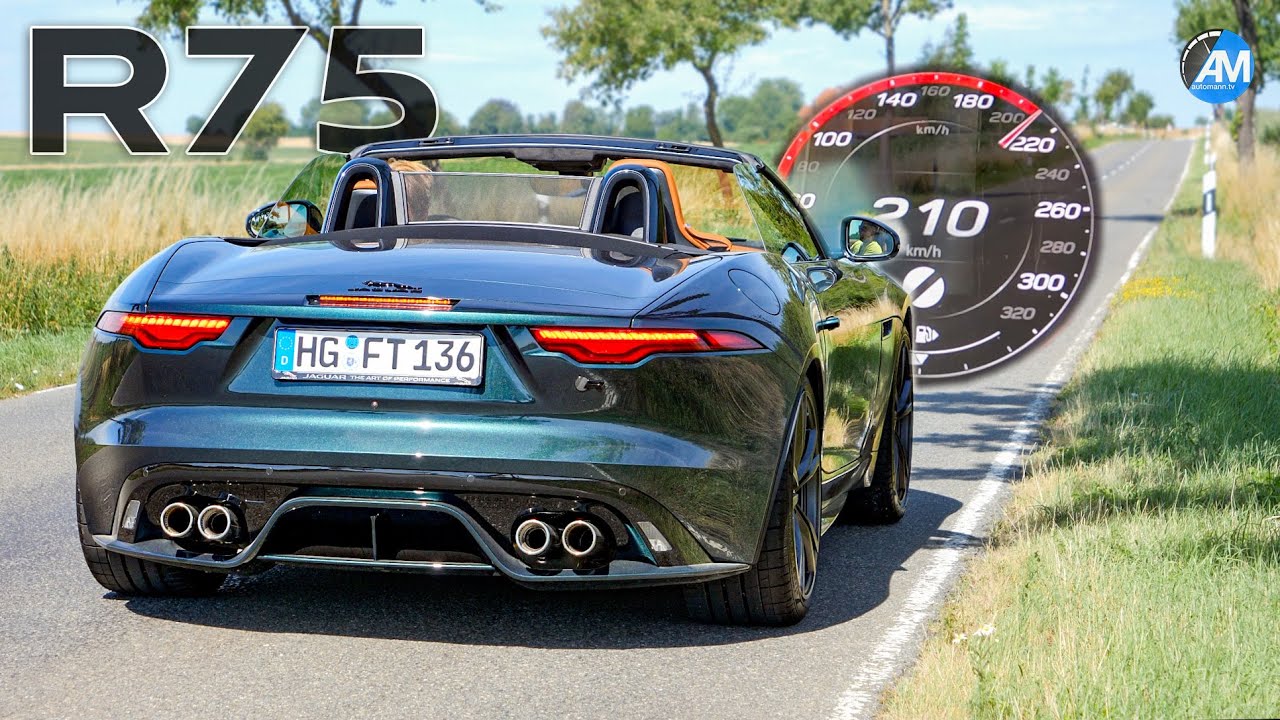 Jaguar F-Type R75 (575hp) | 0-100 & 100-200 km/h acceleration🏁 | by ...