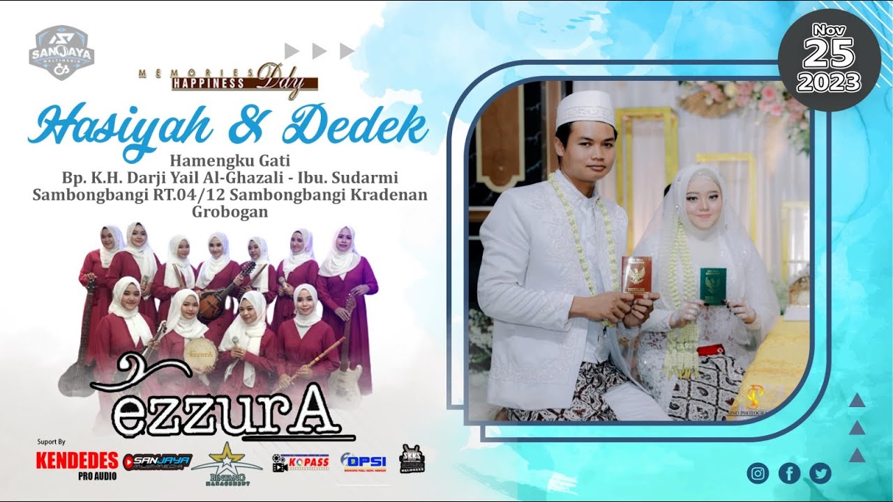 Live Rebana Modern EZZURA || KENDEDES AUDIO - Pernikahan " NUR & DEDEK ...
