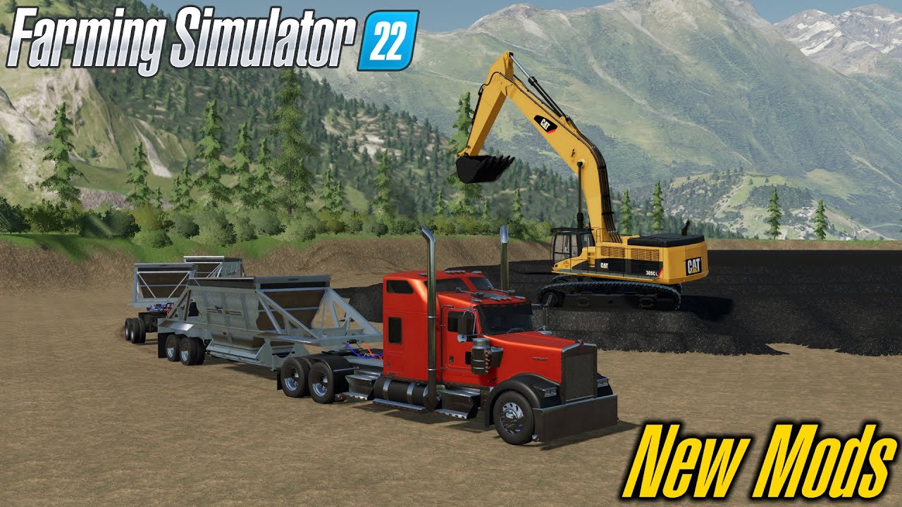 FS22 🚧Kenworth W900 & TrailKing Belly Dump🚧 Farming Simulator 22 Mods ...