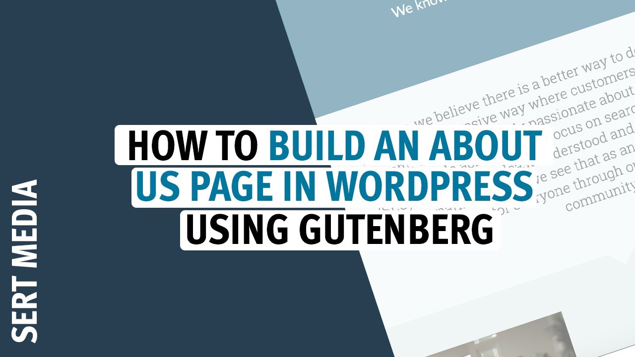 How To Build An About Us Page On WordPress 2020 Create An About Page How To Build An About Us Page On WordPress 2020 Create An About Page