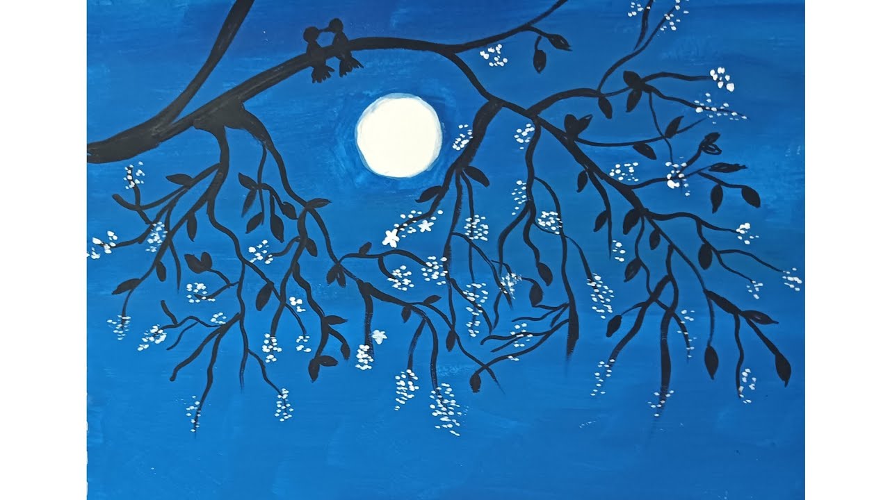 nature view painting ||easy painting ||painting for beginners ...
