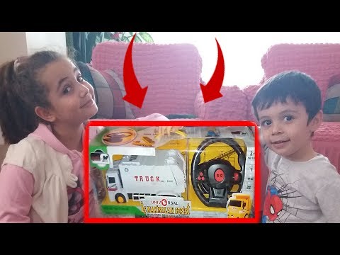 Oyuncak çöp kamyonu açtık | Test sürüşü yaptık | Eğlenceli çocuk videosu | Oyuncak tanıtım videoları