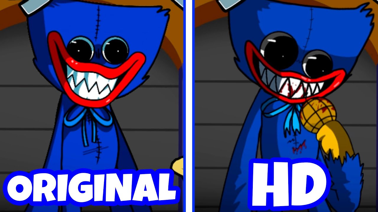 Huggy Wuggy(Playtime) - ORIGINAL vs HD (FNF Poppy Playtime Mod Hard/FNF ...