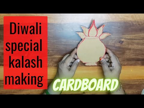how to make Kalash | Kalash making with cardboard | wall hanging | diy ...