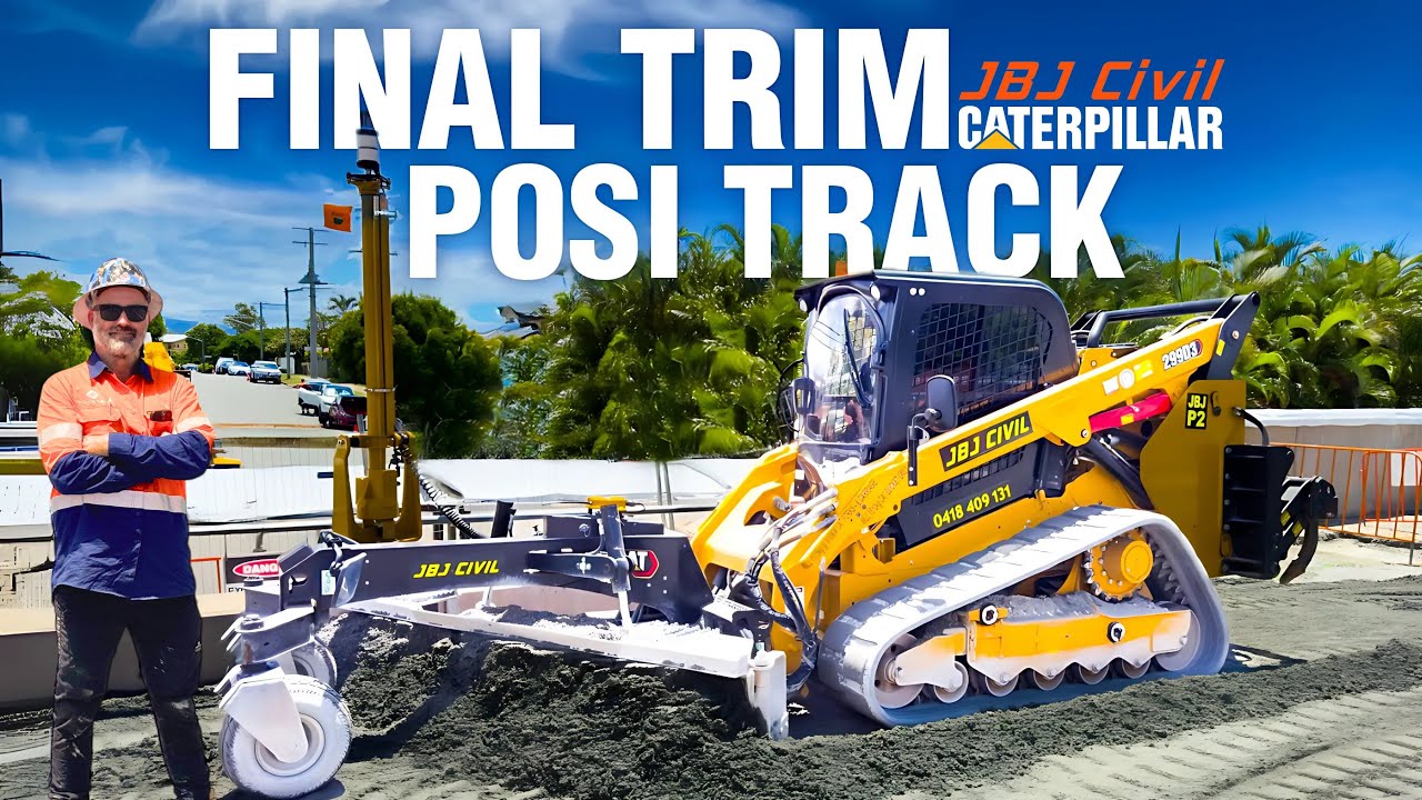 CAT 299D3 CTL With Grader Blade Attachment - YouTube