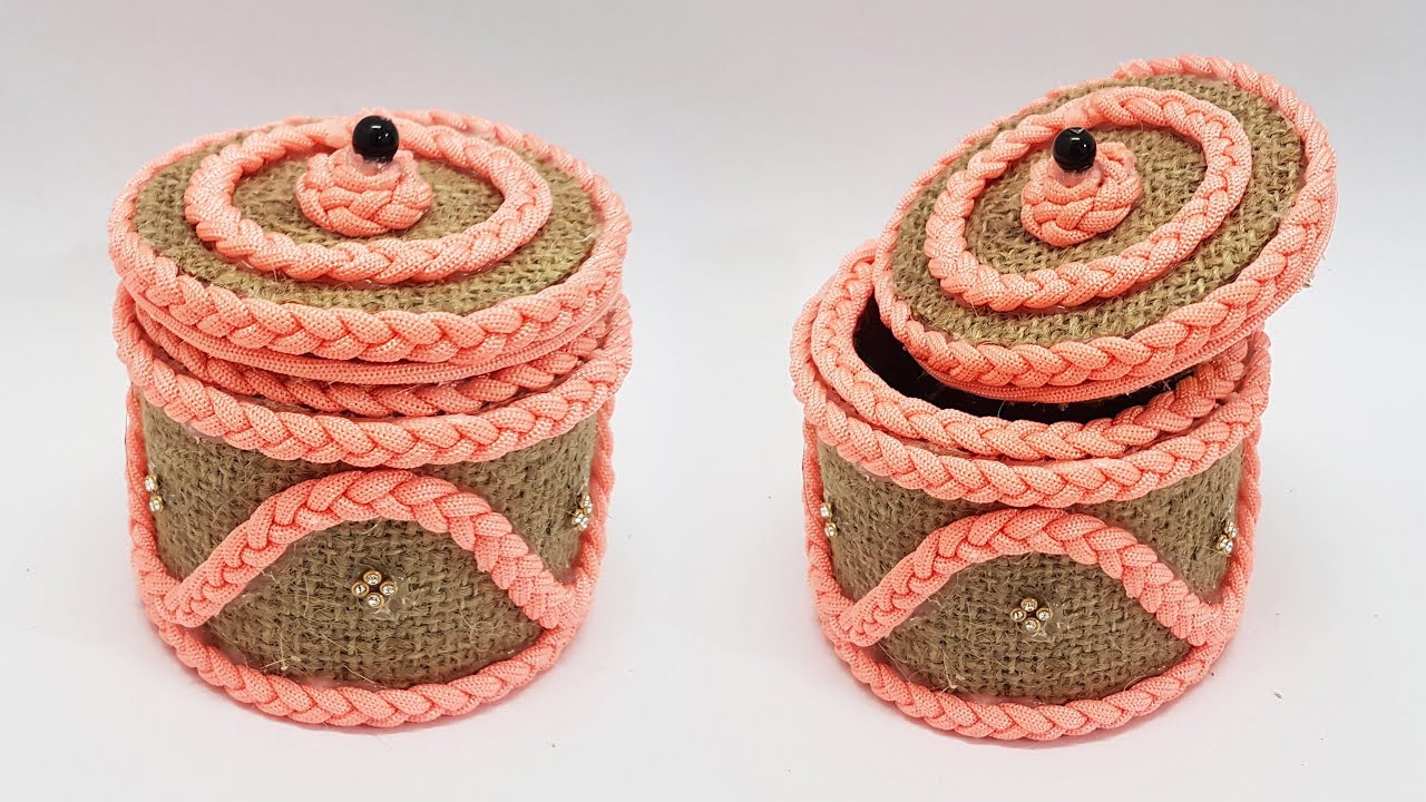 DIY Jewellery Box Made from Jute and Cardboard | Duct Tape Rolls into ...
