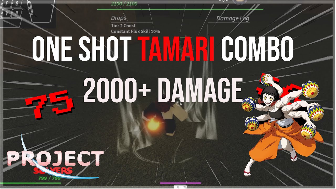 2000+ DAMAGE TAMARI BDA COMBO [Project Slayers] - YouTube