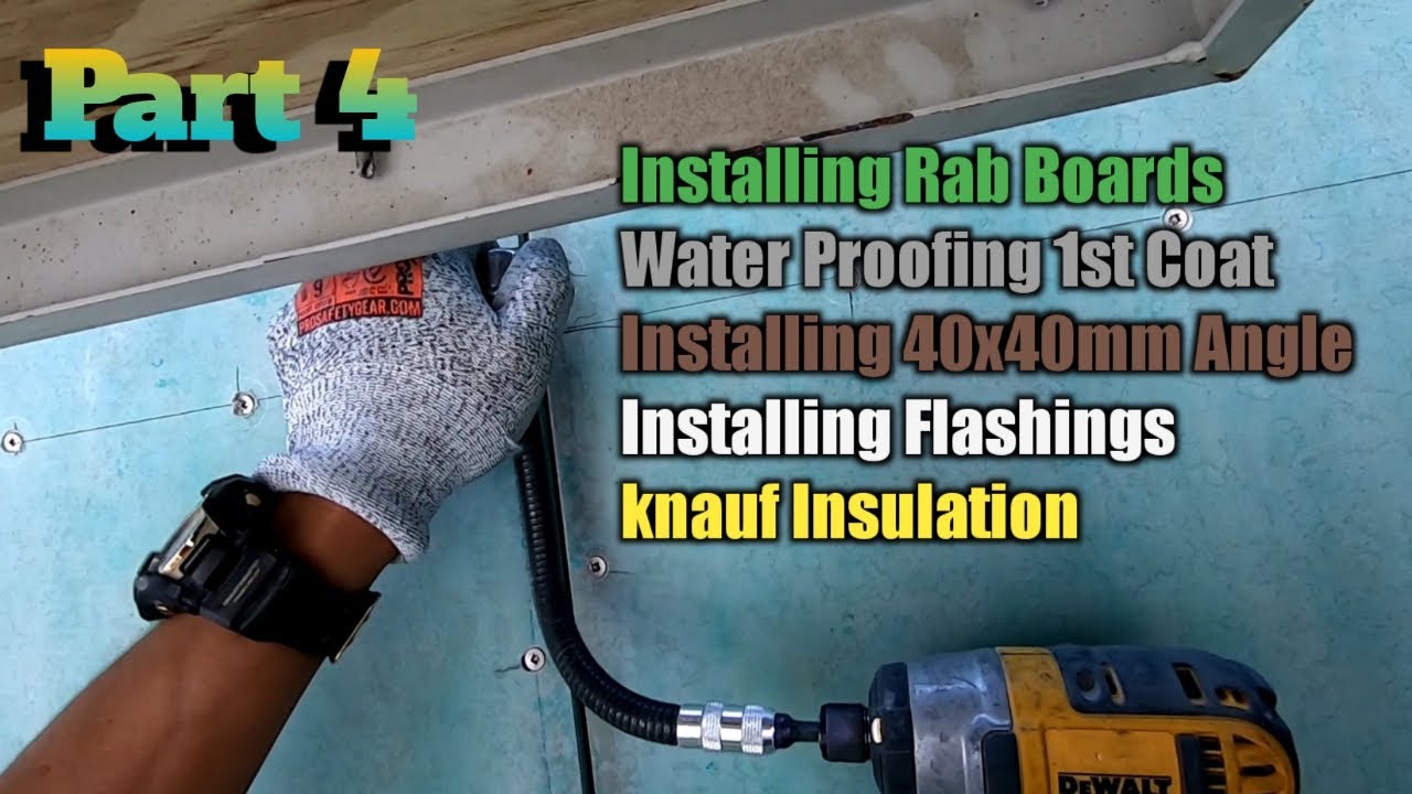 New Zealand construction Part 4, installing rab boards, flashings and ...