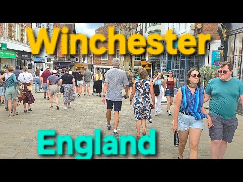 Winchester June 2025 Walking Tour 4k Ultra HD £ England 🏴󠁧󠁢󠁥󠁮󠁧󠁿 UK 🇬🇧