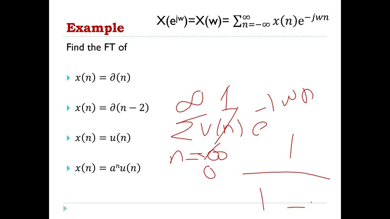 DSP Lecture 9 and 10 -FT and FIR Design - YouTube