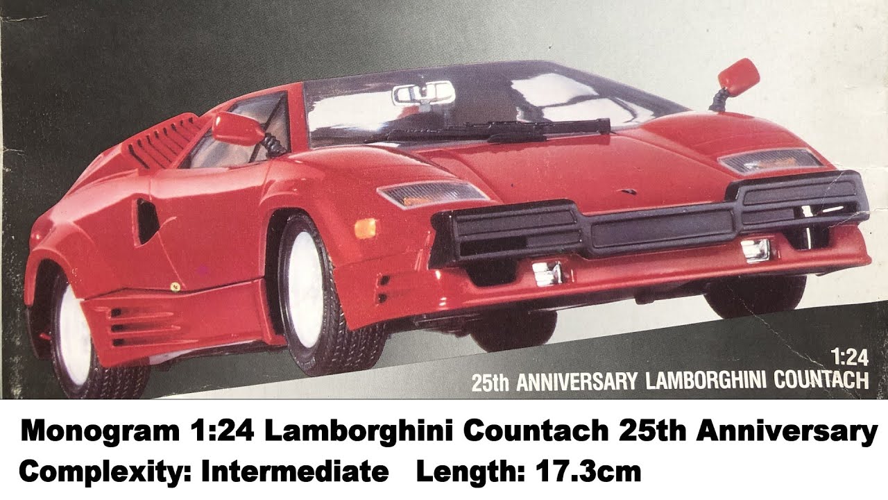 Monogram 1:24 Lamborghini Countach 25th Anniversary Kit Review - YouTube