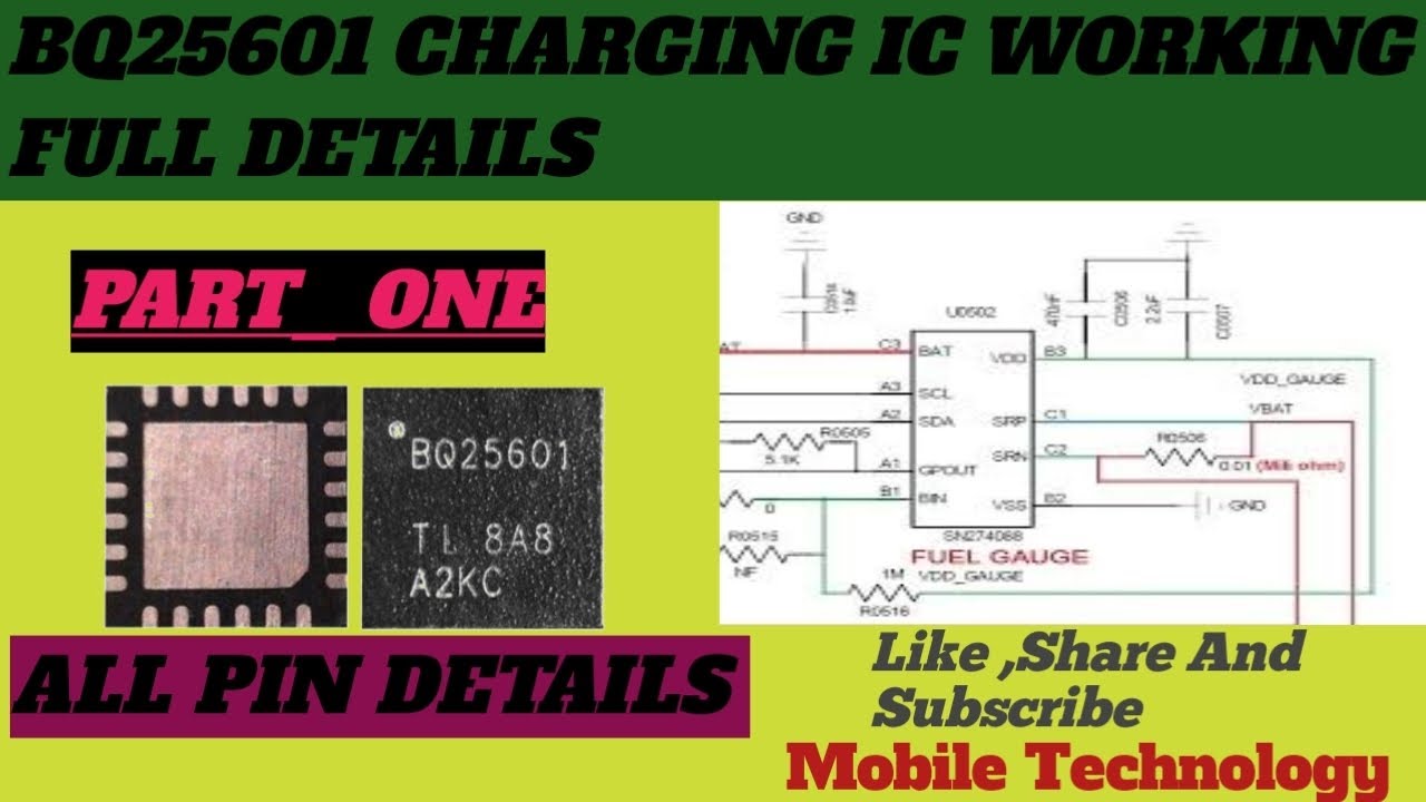 BQ25601 CHARGING IC ALL PIN DETAILS EXPLAIN _PART_1 - YouTube