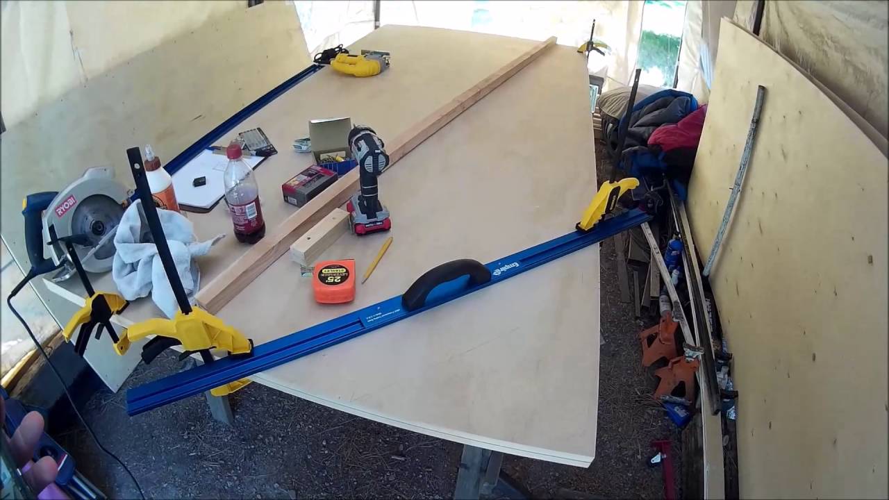 DIY Teardrop build Day 4 Cut the walls and ready to attach to the floor ...