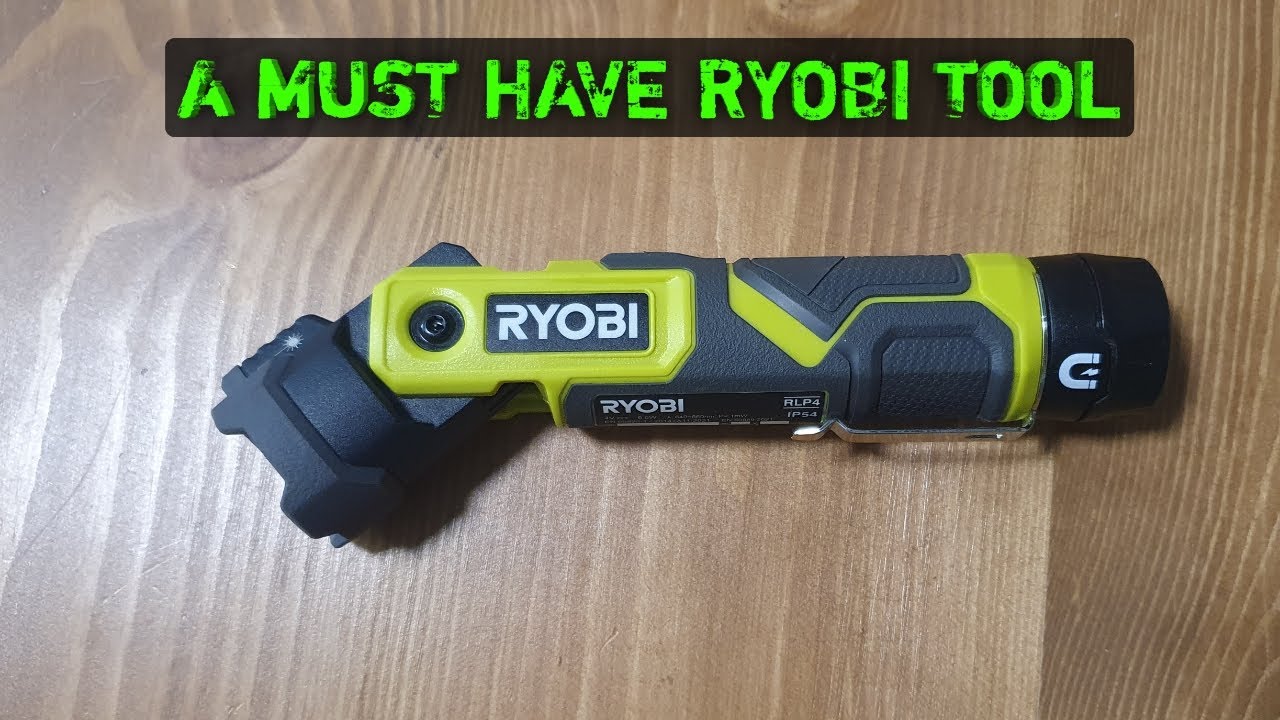 Ryobi 4V USB Torch. 4V Cordless Pivoting Light RLP4-120G - YouTube
