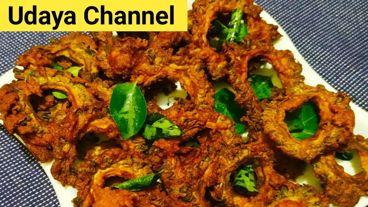 Pavakkai pakoda in tamil | pavakkai fry in tamil | snacks recipes in ...