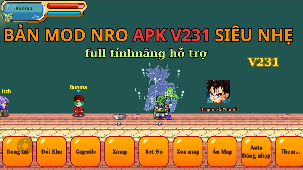 Ngọc Rồng Online - Bản MOD NRO v231 [Beta] Mới Nhất full tính năng chưa ...