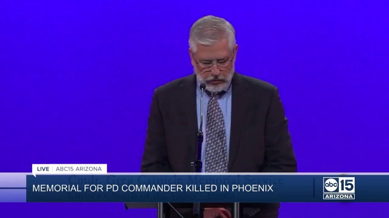 NOW: Memorial for Phoenix PD Commander Greg Carnicle - YouTube