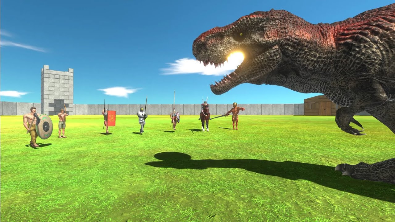 Long Battle ARBS｜T-Rex VS Ancient Humans Factions -- Animal Revolt ...