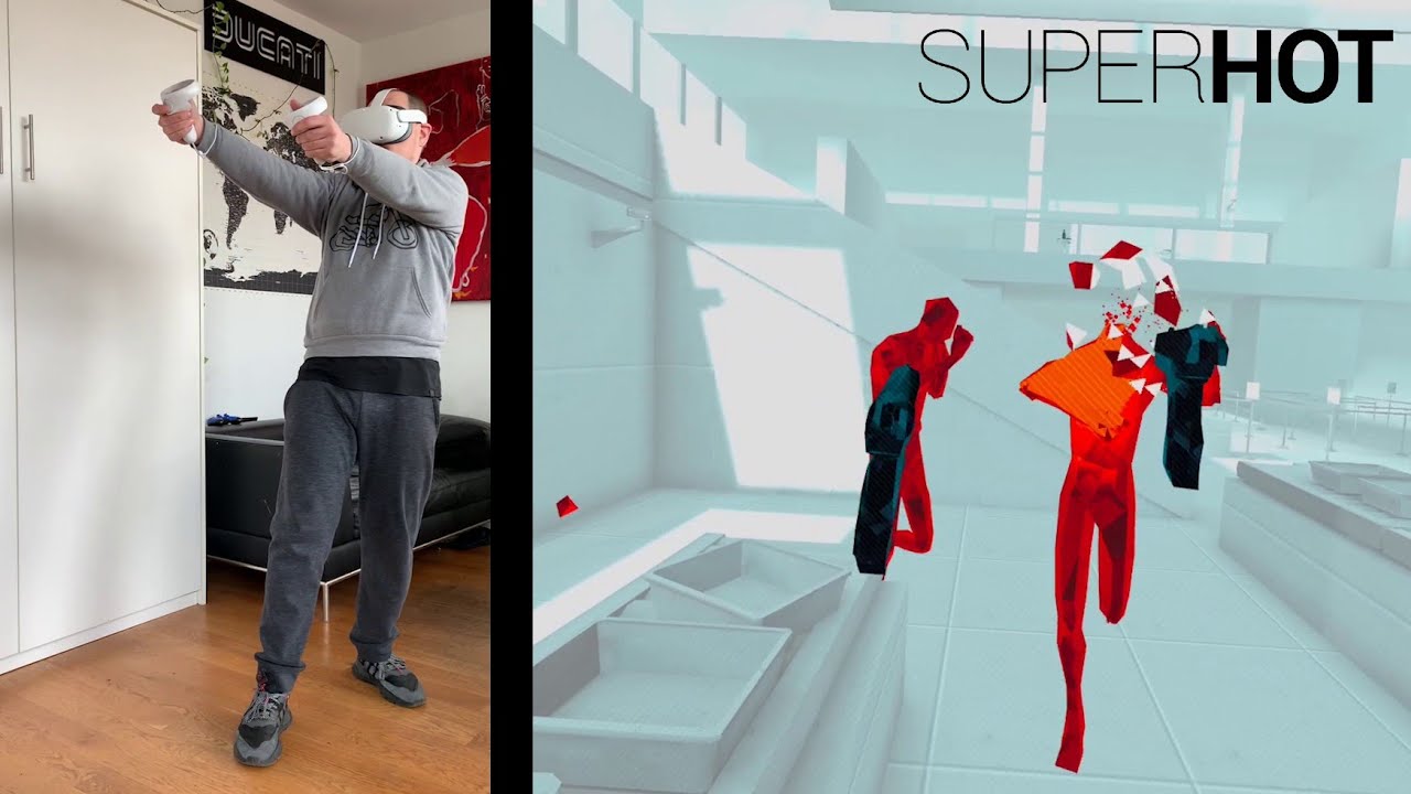 SUPERHOT VR Demo - Playthrough by a VR Beginner - Oculus Quest 2 - YouTube
