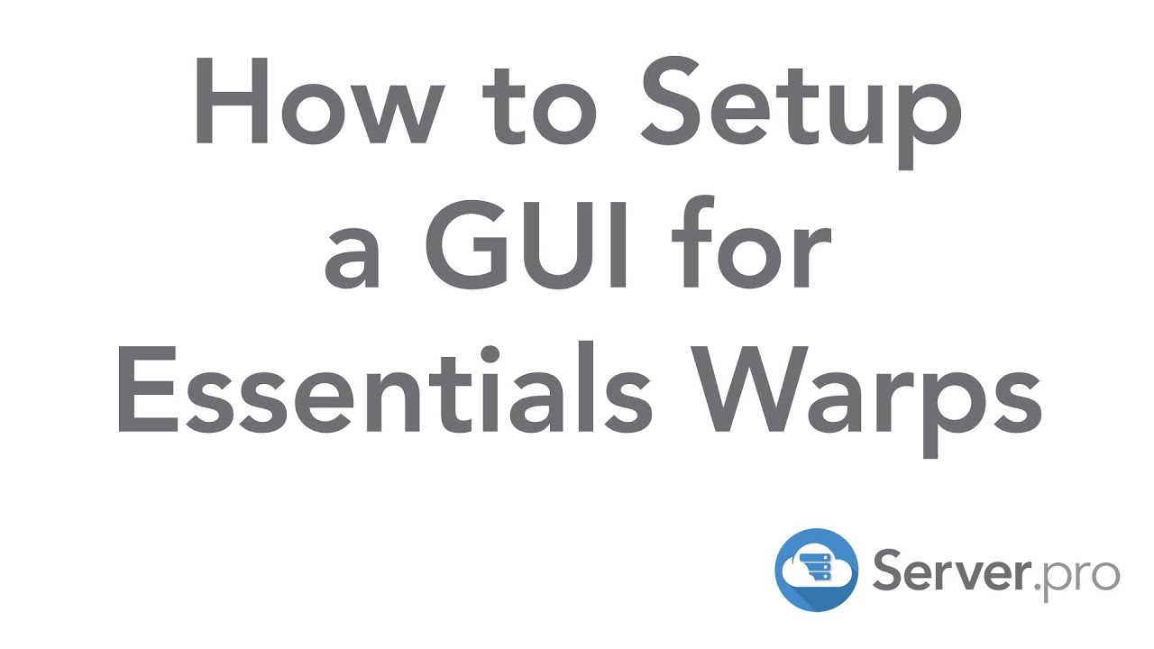 How to Setup a GUI for Essentials Warps - Minecraft Java - YouTube