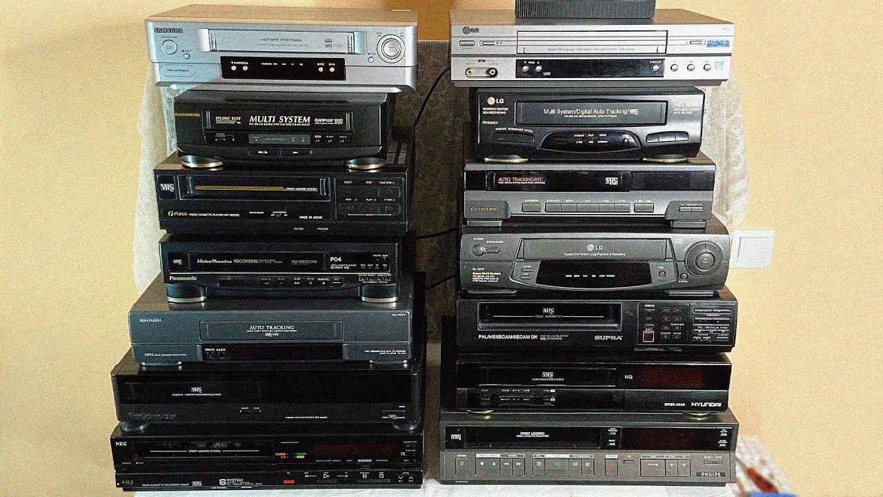 My VCR collection | 15 devices, from 1985 to 2004 - YouTube