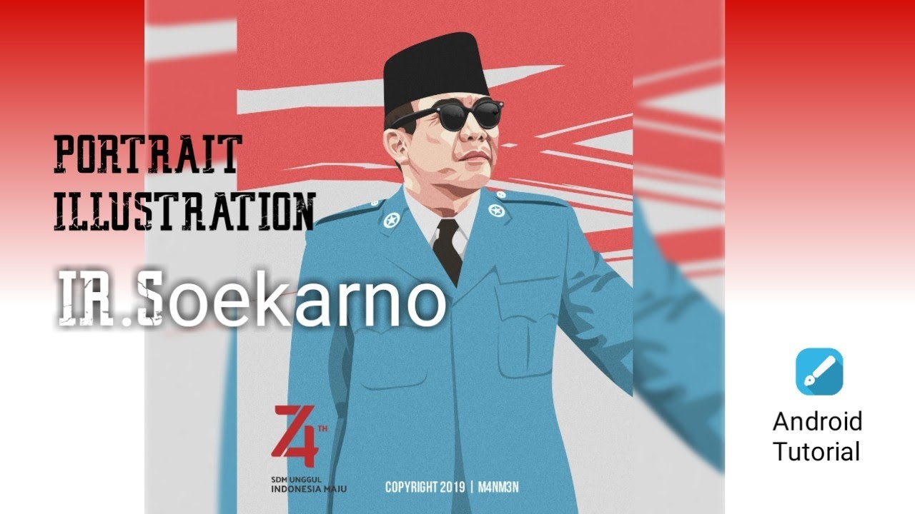 IR SOEKARNO | Vector Portrait illustration (speed art) - YouTube