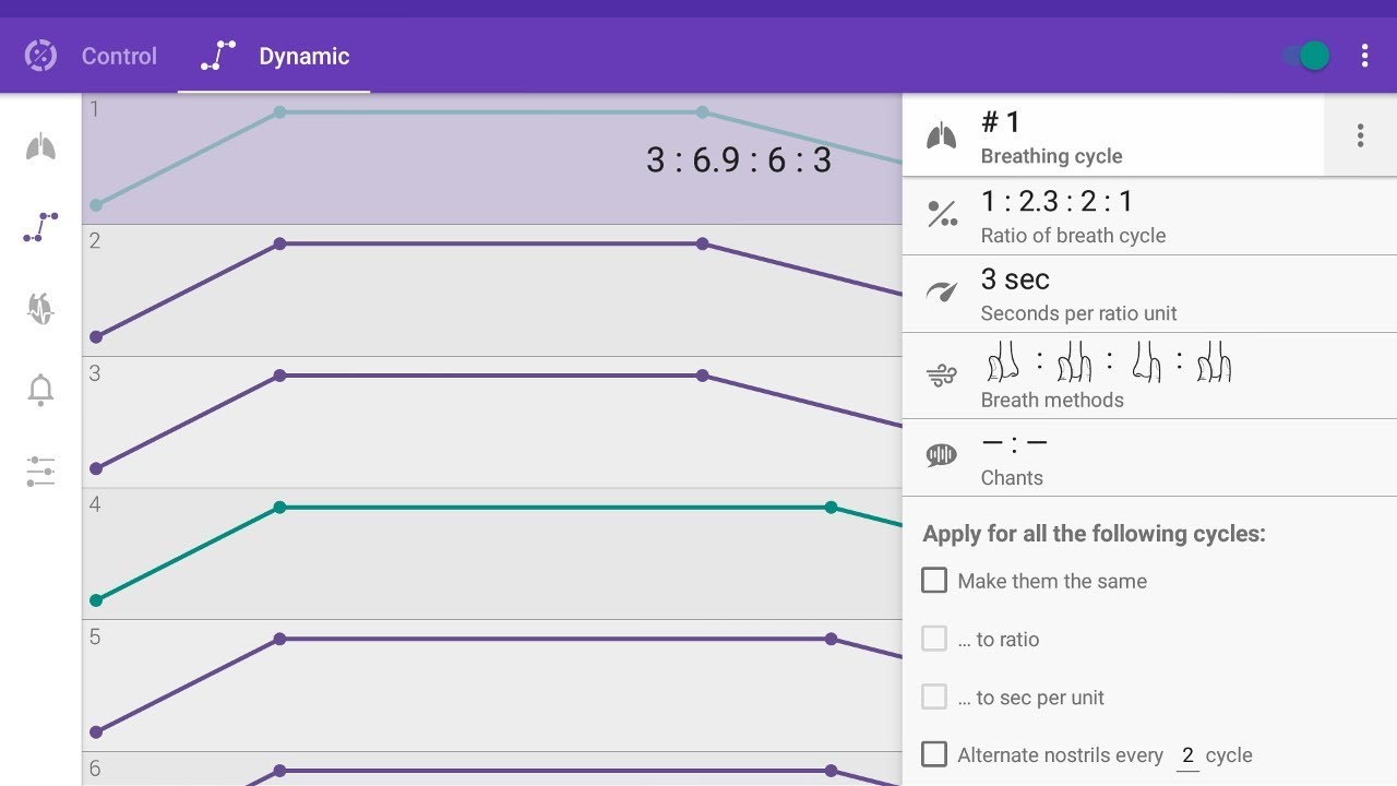 Breath methods in Dynamic mode in Prana Breath - YouTube