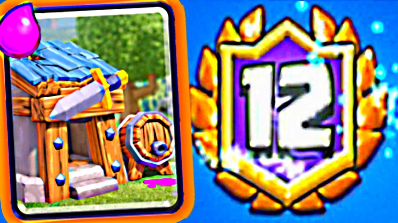 Clash Royale - 12 WIN BARB HUT Deck! - YouTube