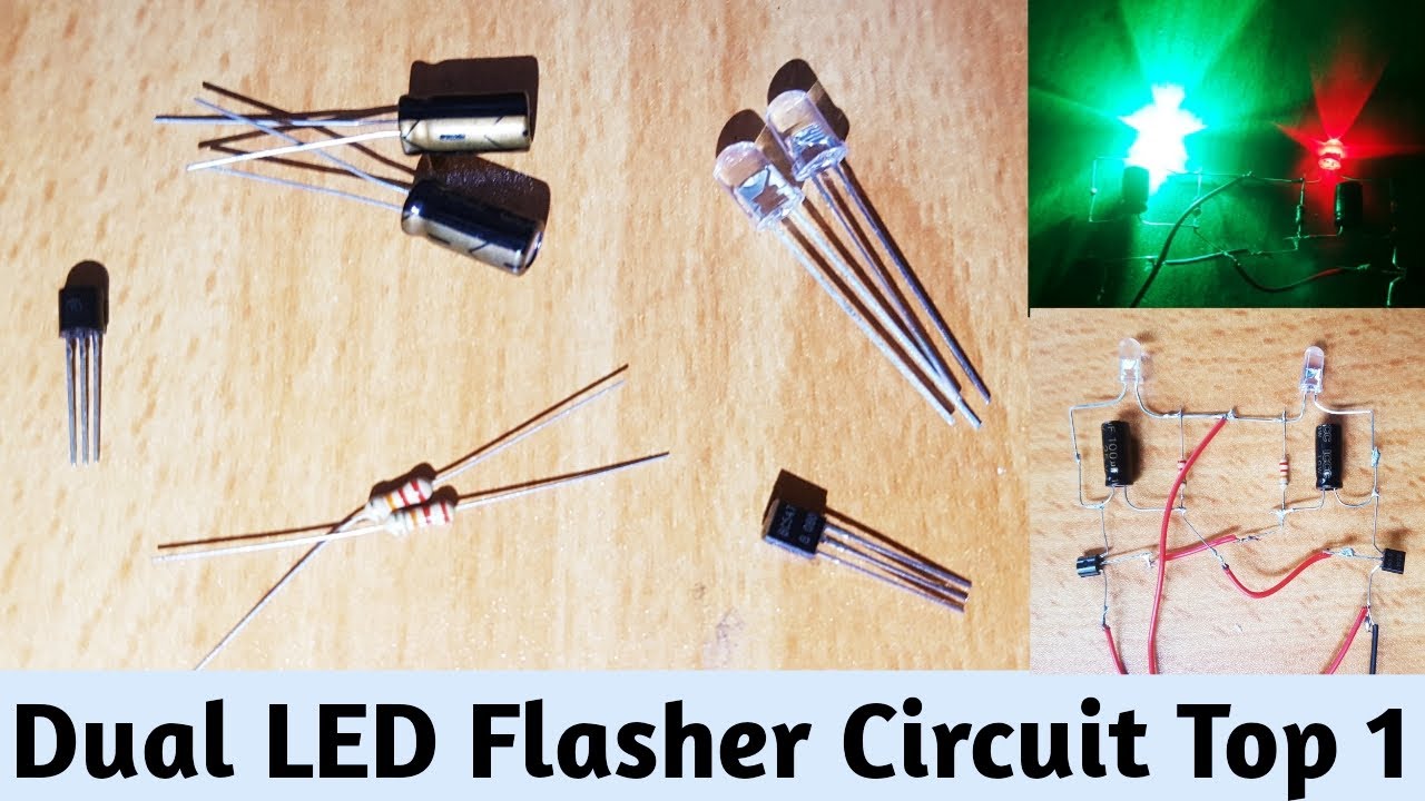 Dual Led Flasher Circuit Using NE555 Timer #ne555, 54% OFF