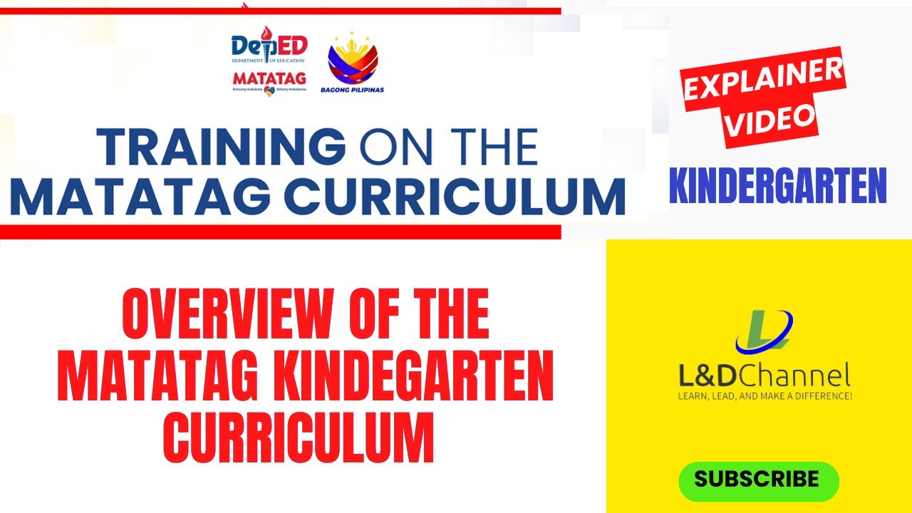 The Shape of MATATAG Kindergarten Curriculum (Overview of the MATATAG ...