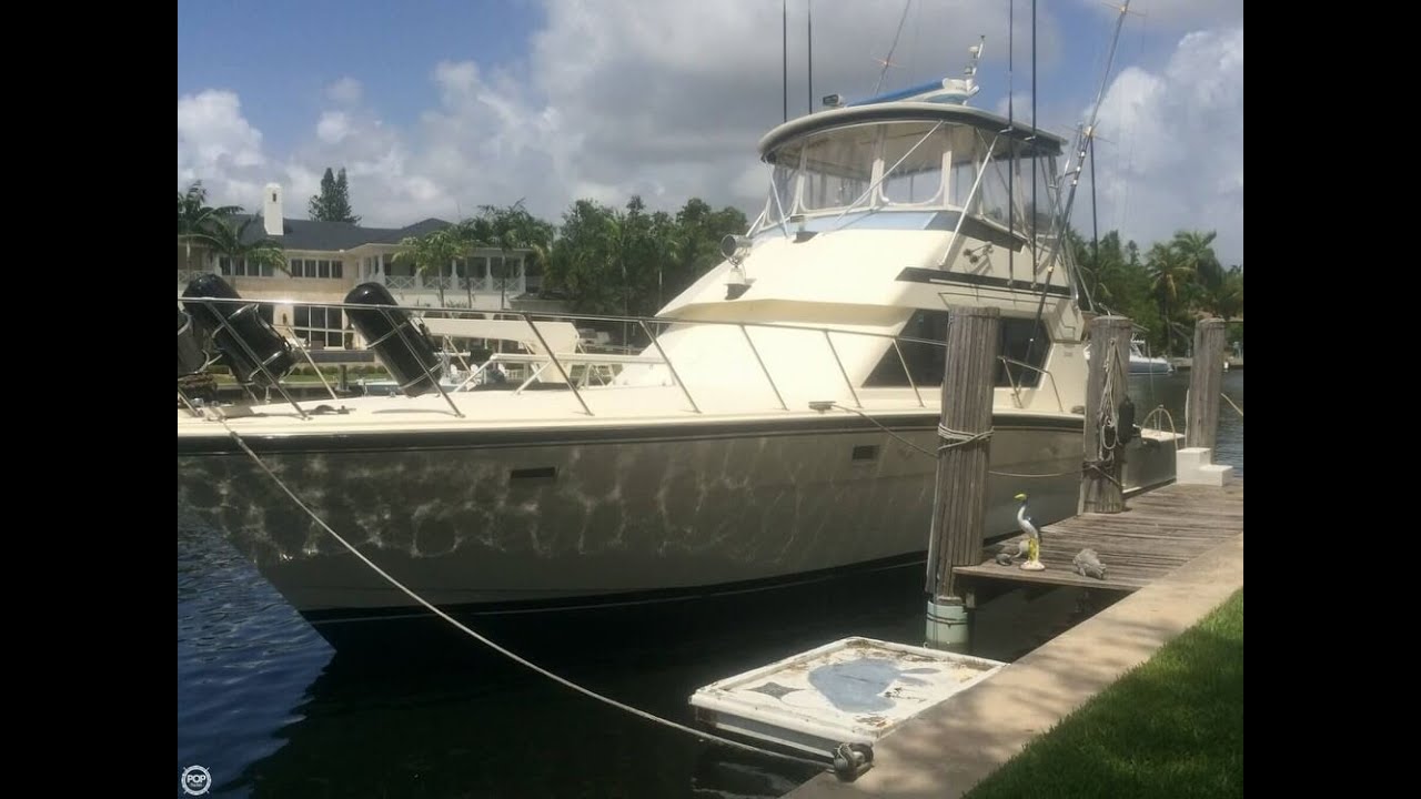 [SOLD] Used 1989 Hatteras 48 Convertible in Coral Gables, Florida - YouTube