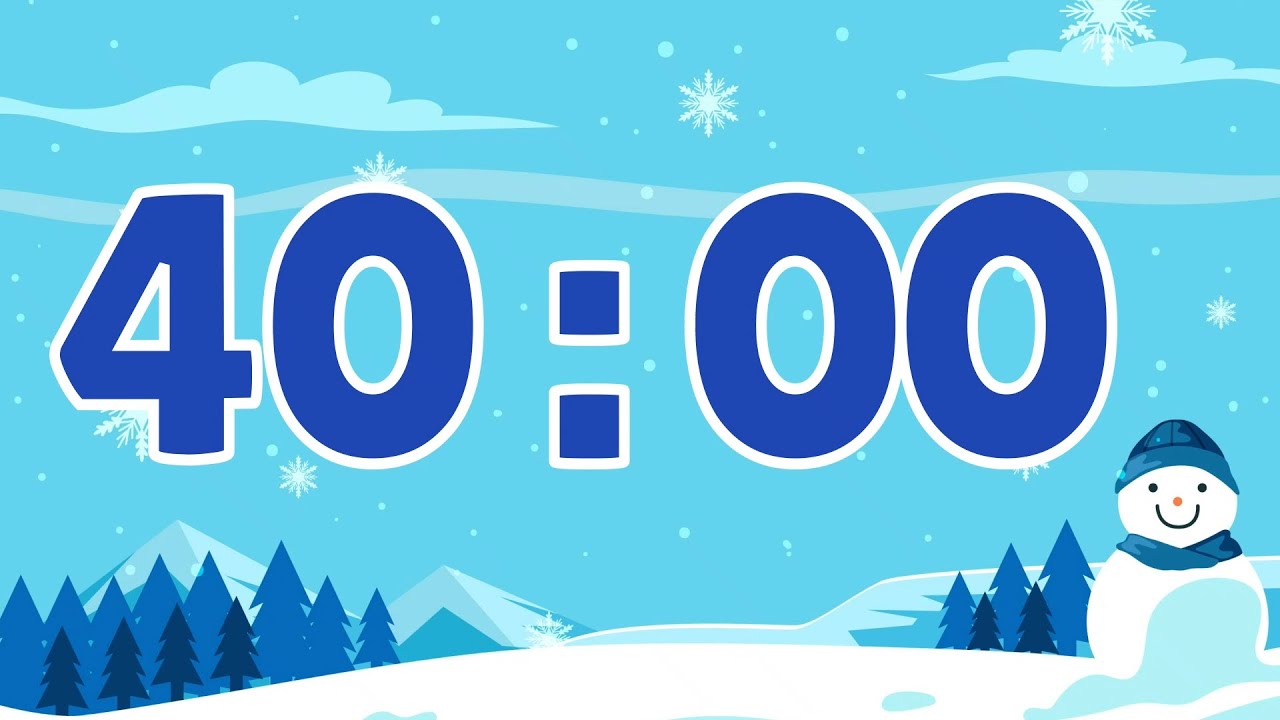 40 Minute Winter Timer (Countdown Clock With Ending Music) - YouTube