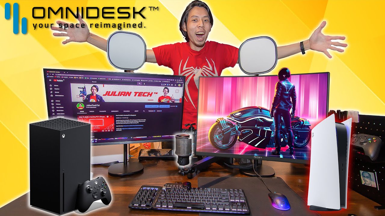 Building my ULTIMATE Omnidesk Set up! - YouTube