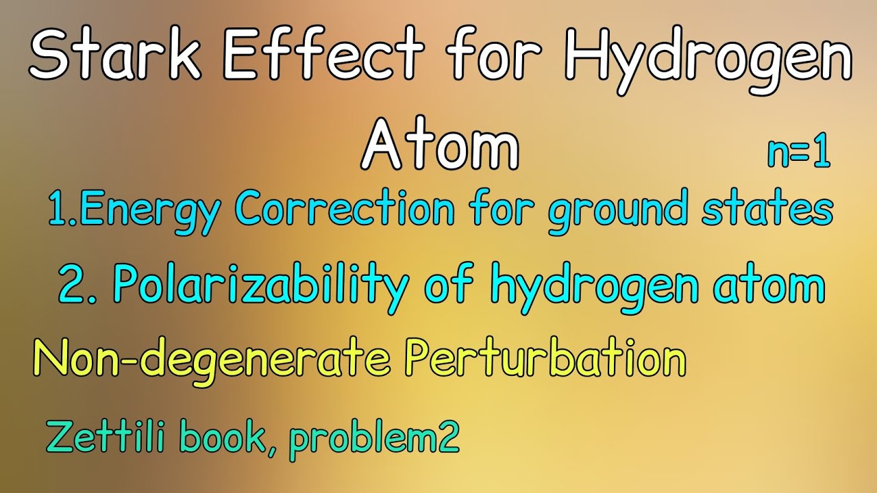 Stark Effect Problem- on ground states of H-atom- non-degenerate states ...