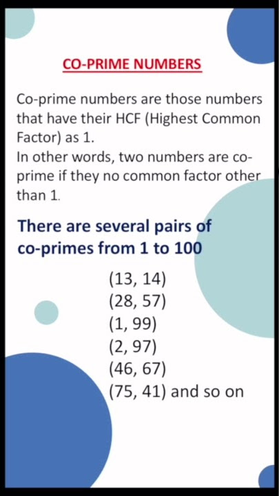 Co Prime Numbers From To 100 Shop Official 