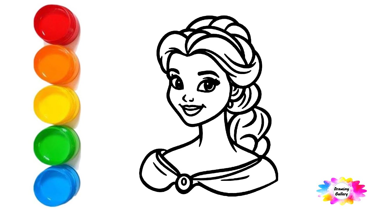 Beautiful Princess Bella Drawing| How to Draw Princess| Cute Princess ...