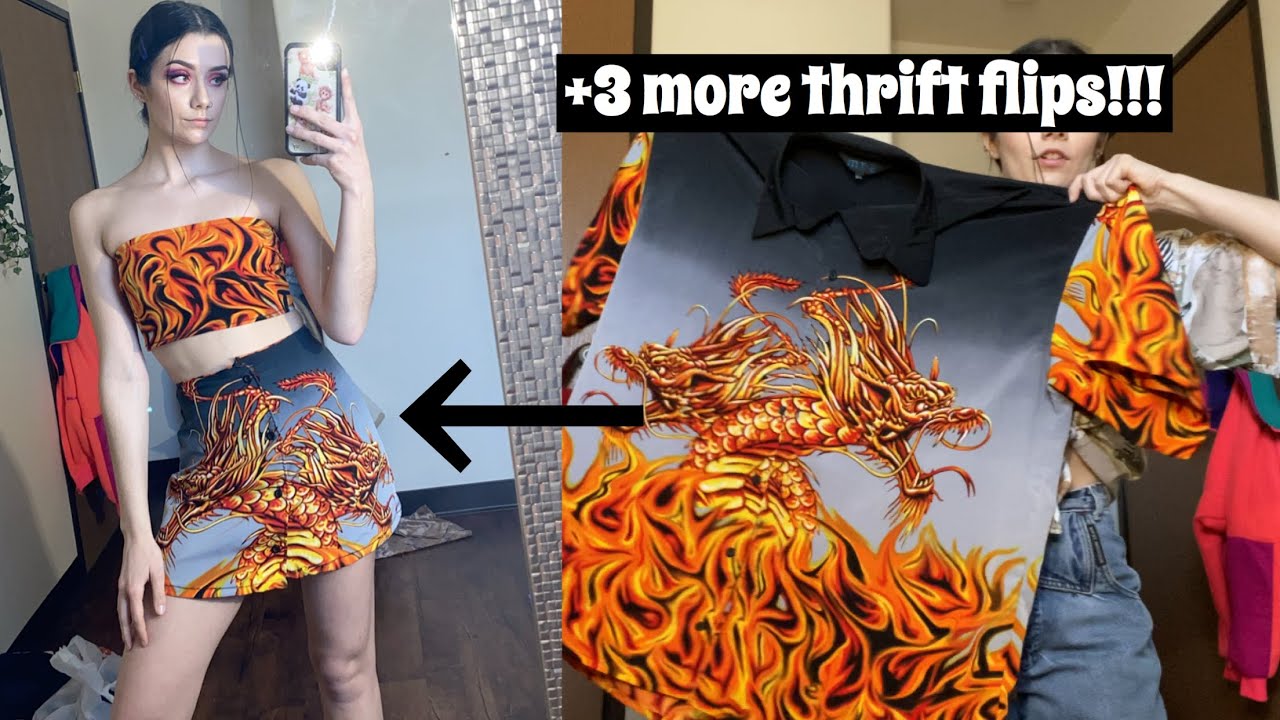 making my thrifted clothing more trendy (thrift flip) - YouTube