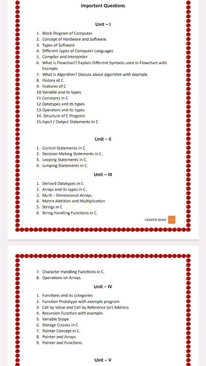 Degree II Semester - Bsc Computer science - Problem solving using C - Andhra University - YouTube