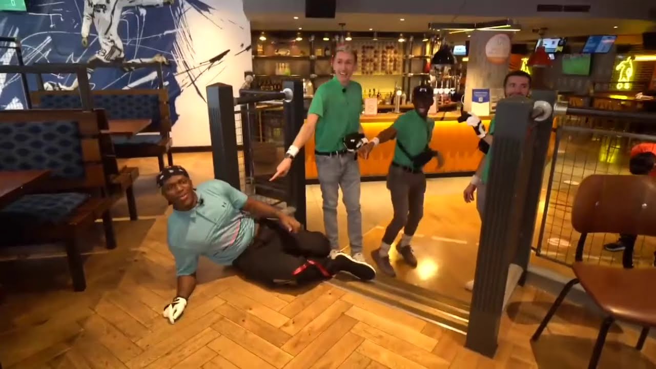 KSI falling over in Sidemen pub golf - YouTube