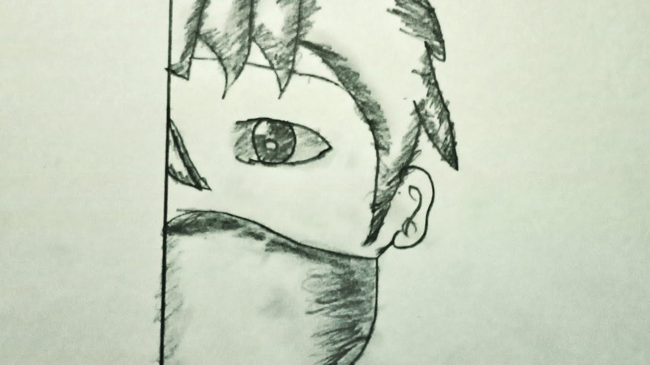 Simple Drawing Sketch|| Boy Sketch// Esey Steps By Step - YouTube