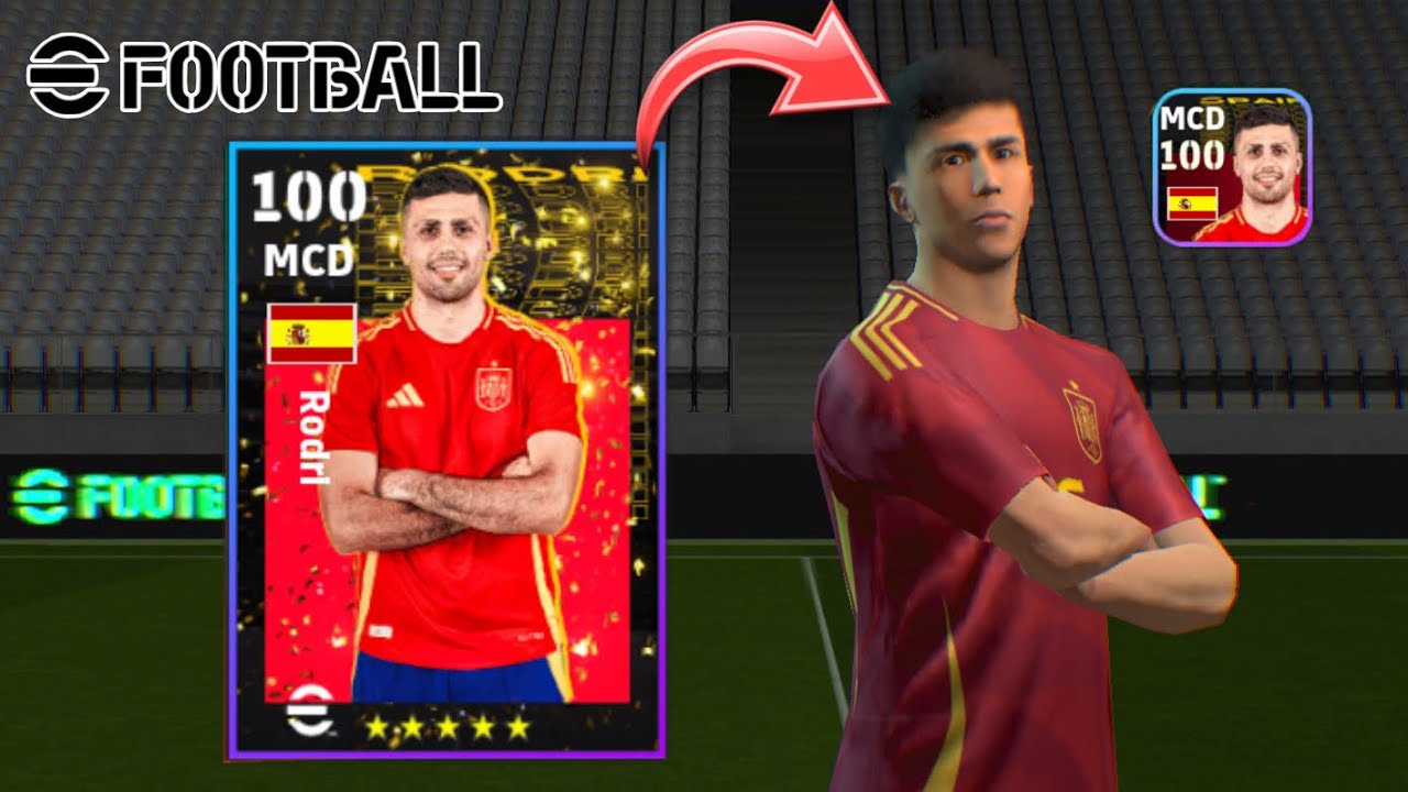 Rodri 100 🔥🔥MCD - MAX LEVEL / Efootball 2024 - YouTube