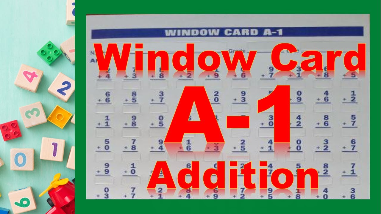 ADDITION DD CARD TEST || A-1 || SET 1 || WINDOW CARD - YouTube
