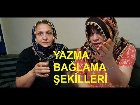 ANA KIZ YAZMA EŞARP BAĞLAMA