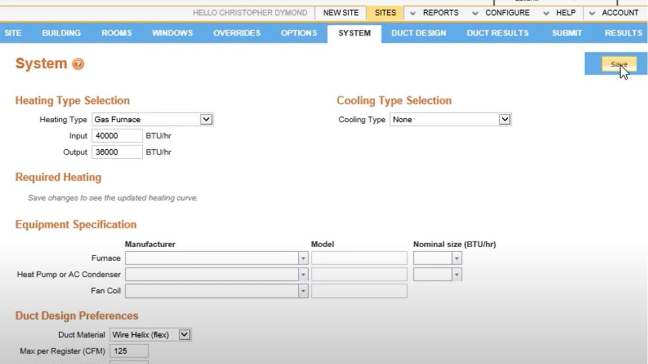 BetterBuiltNW: HVAC Sizing Tool Part 3—Entering a System - YouTube