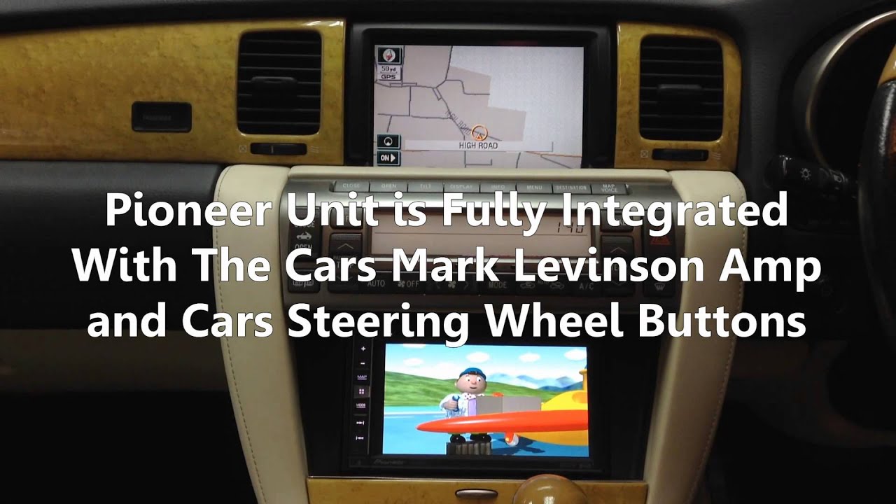 SC430 Lexus install new radio double din touch screen - YouTube