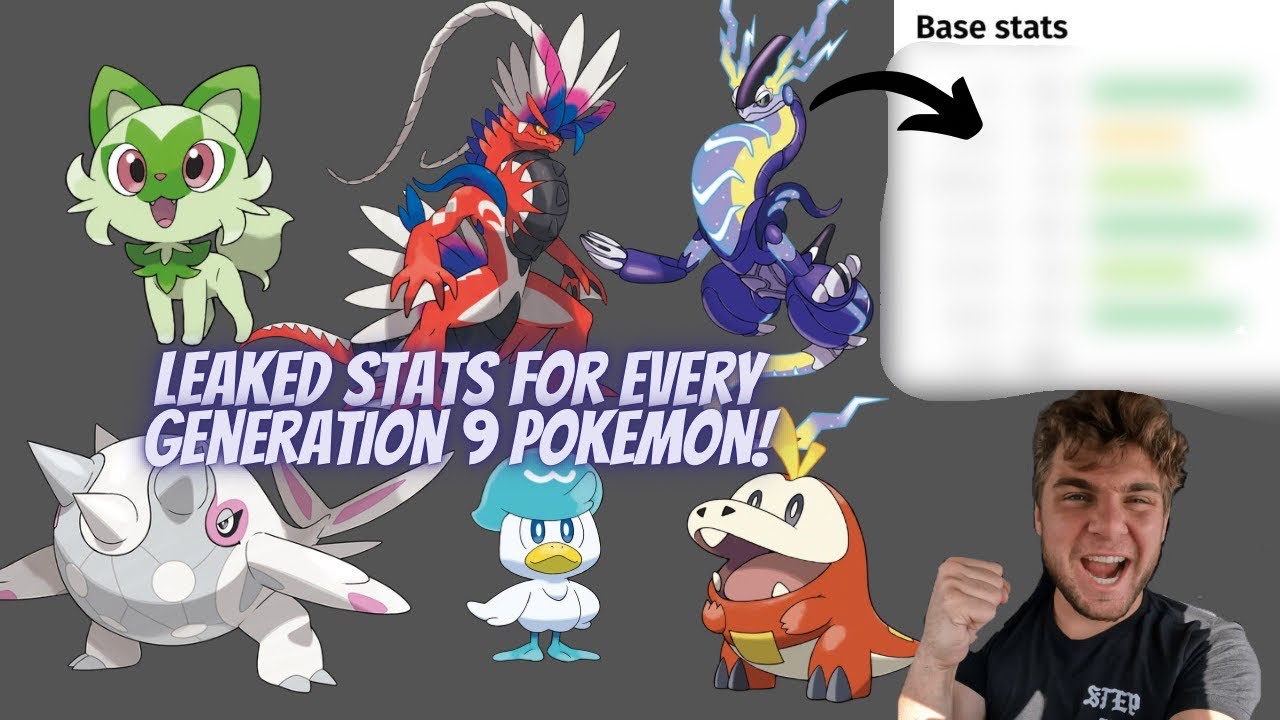 All Leaked Stats for Pokemon Scarlet and Violet! New Starter Signature ...