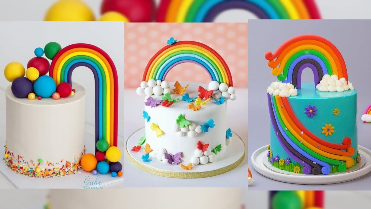 🌈 Fancy Rainbow Cake Decorating Tutorials | Satisfying Cake Decorating ...